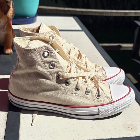 Converse | Shoes | Converse Chuck Taylor All Star Canvas Hightop Cream ...